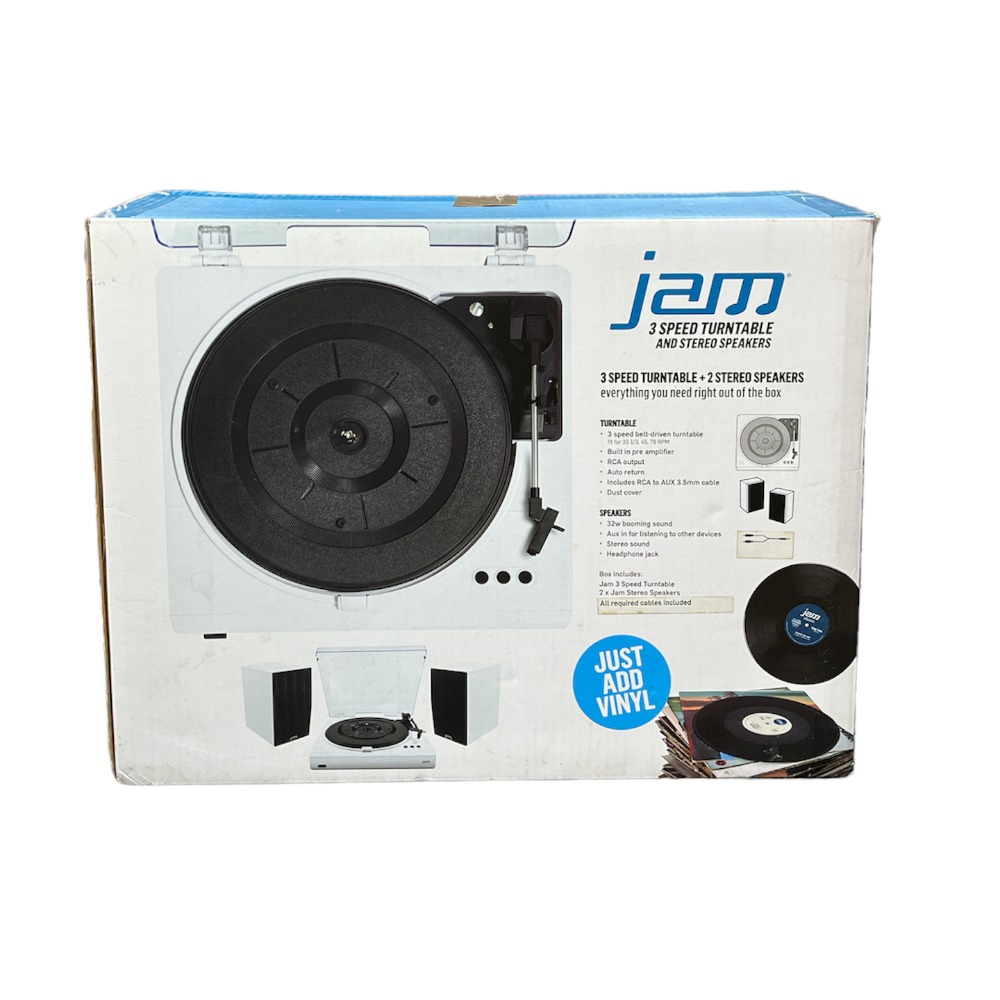 Used Jam Turntable and speakers - Own4Less